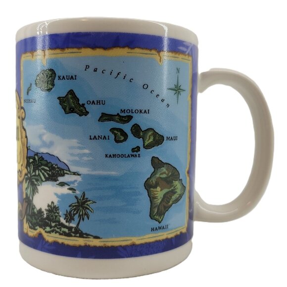 Dining | The Hawaiian Islands Blue Island Chain Coffee Mug Cup By ...